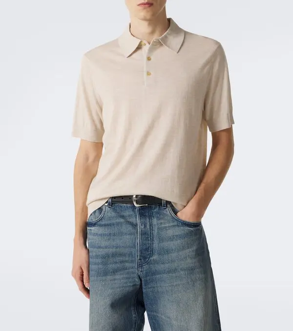 Arch4 Mr Ascot Cashmere Polo Shirt - Beige
