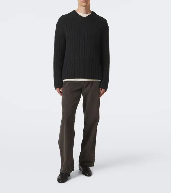 THE ROW Ettore Cashmere Sweater - Grey