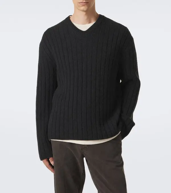 THE ROW Ettore Cashmere Sweater - Grey