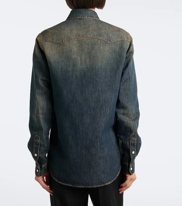 Fendi Cotton-blend Denim Shirt