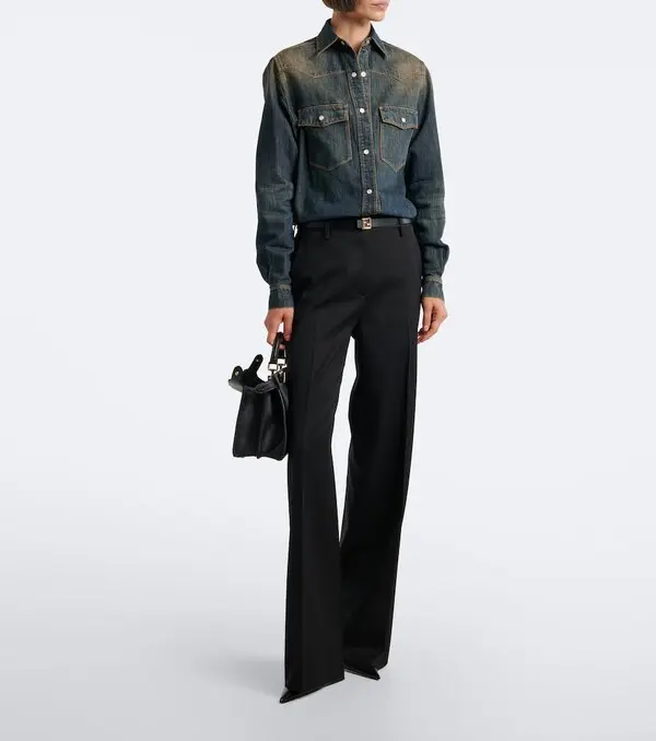 Fendi Cotton-blend Denim Shirt