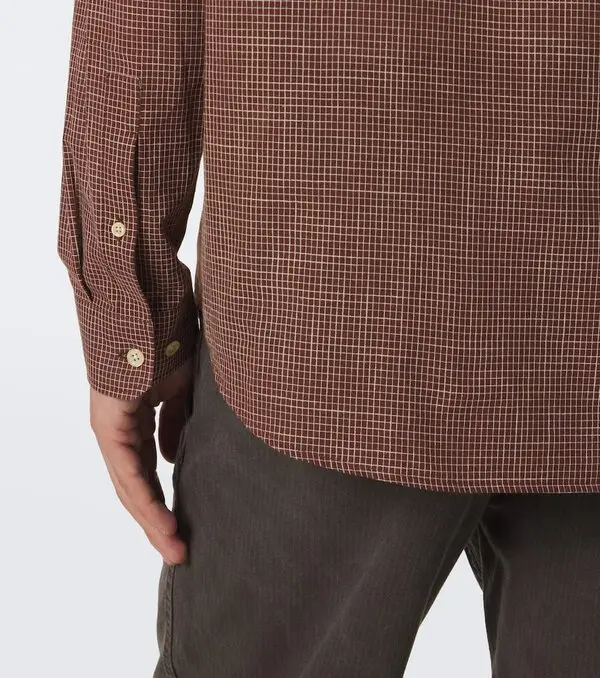 THE ROW Pompeo Checked Cotton Flannel Shirt