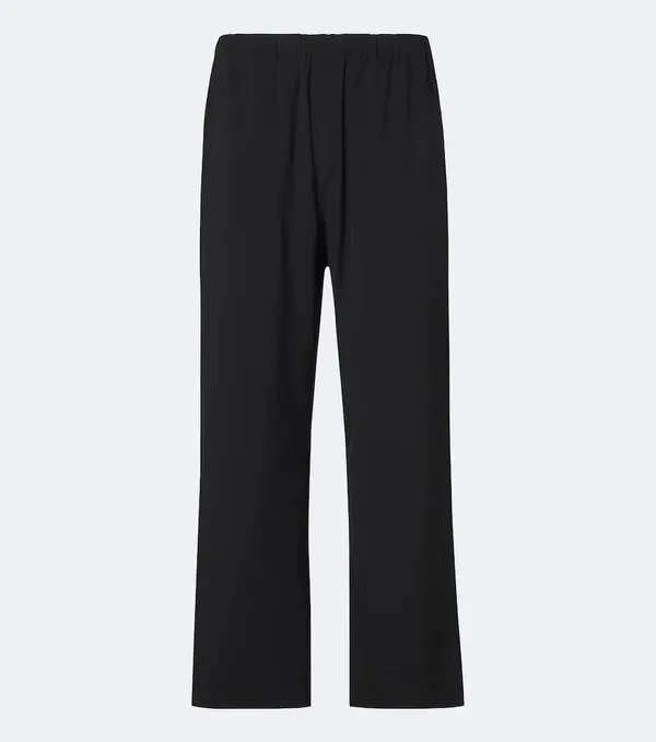 THE ROW Pascale Wool Twill Wide-leg Pants