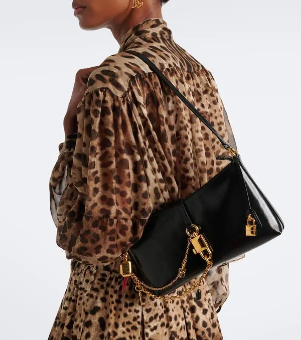 Dolce & Gabbana Velata Small Leather Shoulder Bag