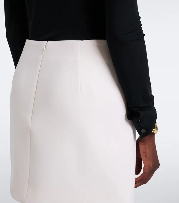 Gucci Double G Wool Crêpe Miniskirt