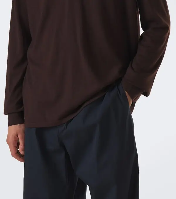 THE ROW Menville Wool Polo Sweater - Brown