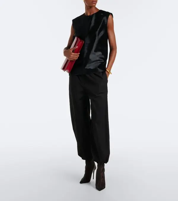 MALONE SOULIERS Arc Pointed Toe Mesh And Leather Ankle Boots