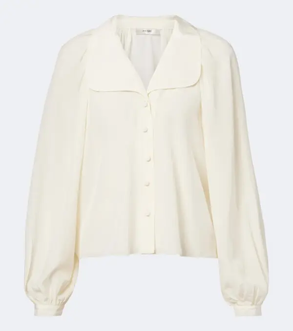 FRAME Gala Silk Georgette Blouse