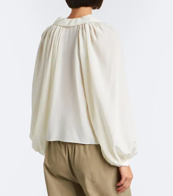 FRAME Gala Silk Georgette Blouse