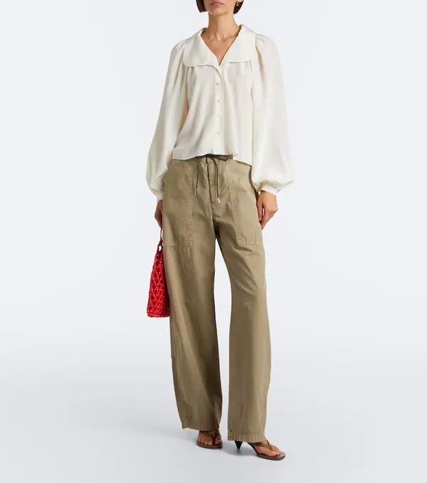 FRAME Gala Silk Georgette Blouse