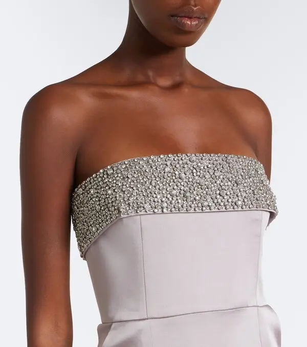 THE NEW ARRIVALS ILKYAZ OZEL Rhea Embellished Strapless Gown