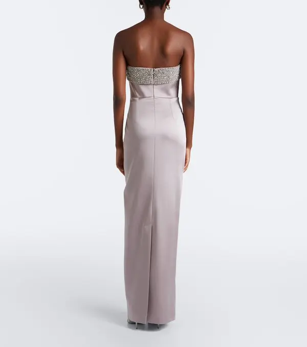 THE NEW ARRIVALS ILKYAZ OZEL Rhea Embellished Strapless Gown