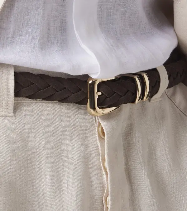 Brunello Cucinelli Braided Suede Belt