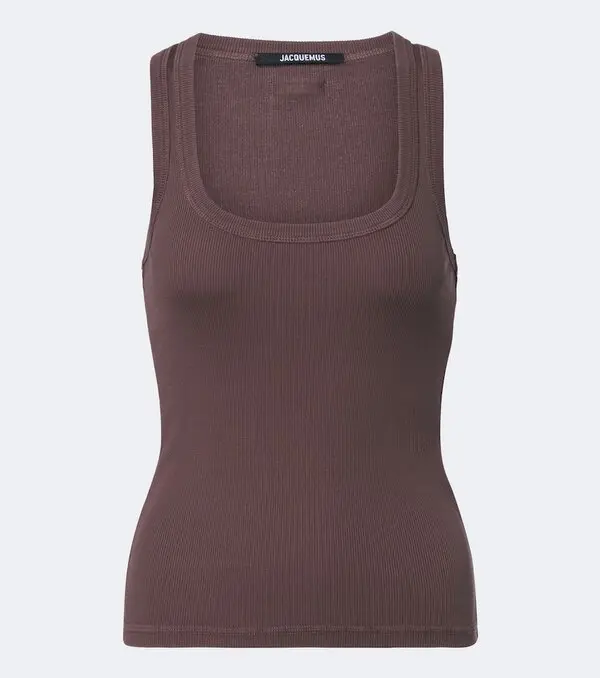 Jacquemus Grosgrain Cotton Jersey Tank Top