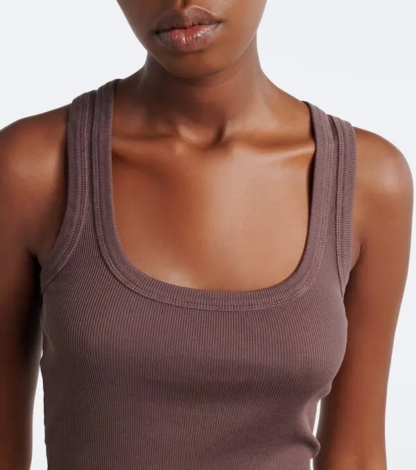 Jacquemus Grosgrain Cotton Jersey Tank Top