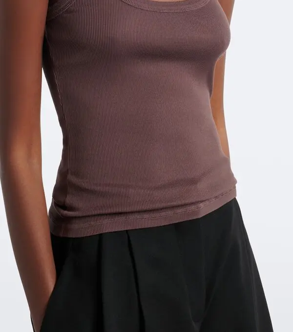 Jacquemus Grosgrain Cotton Jersey Tank Top