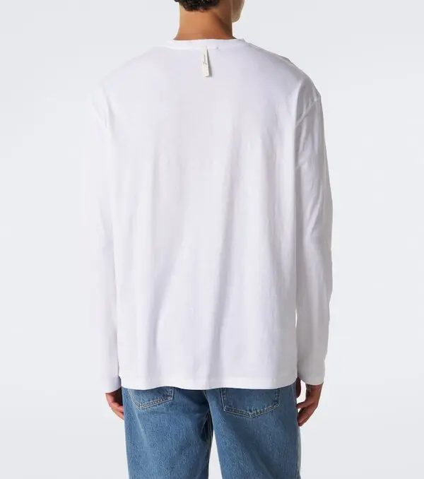 Jacquemus Logo Cotton And Hemp Jersey T-shirt - White