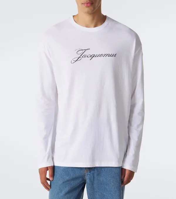Jacquemus Logo Cotton And Hemp Jersey T-shirt - White