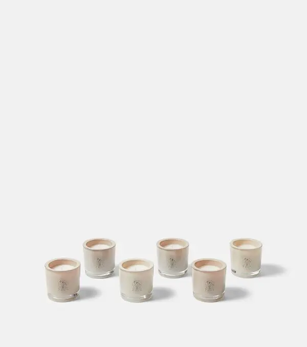 Brunello Cucinelli Set Of 6 Logo Candles - Beige