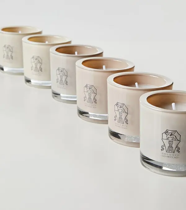 Brunello Cucinelli Set Of 6 Logo Candles