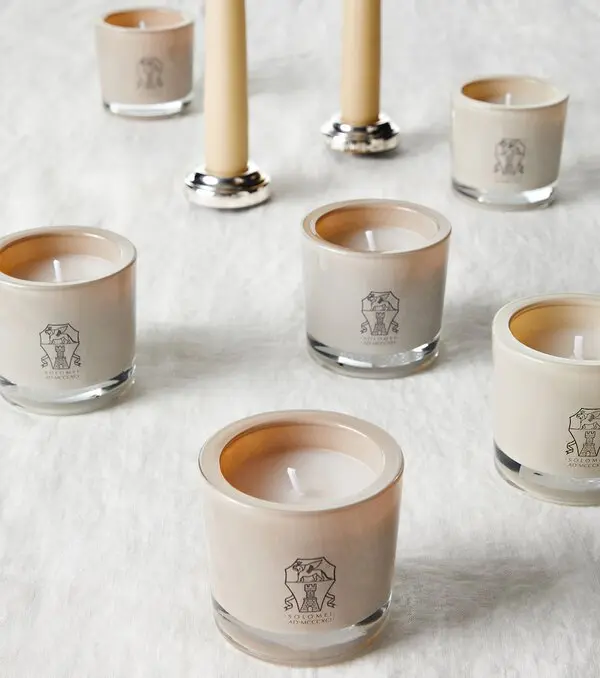 Brunello Cucinelli Set Of 6 Logo Candles