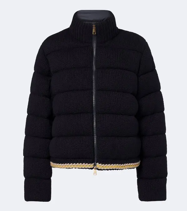 Moncler Cotton Down Cardigan With Zip Front
