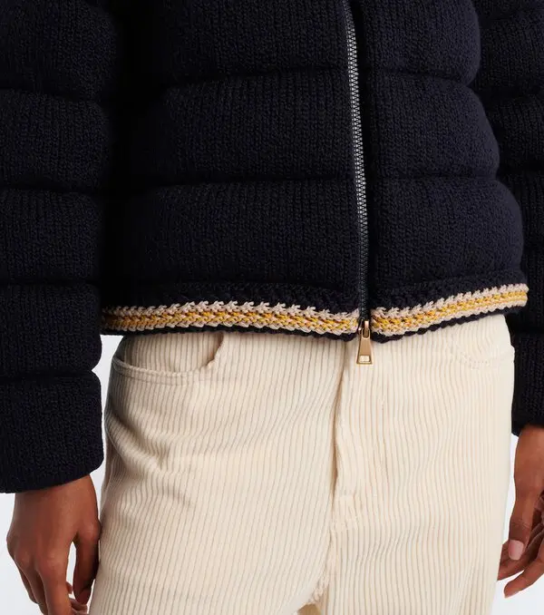 Moncler Cotton Down Cardigan With Zip Front