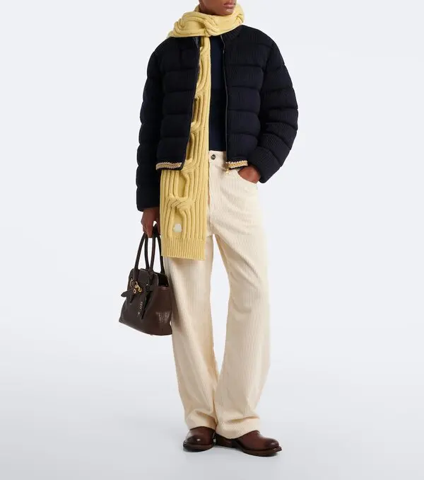 Moncler Cotton Down Cardigan With Zip Front
