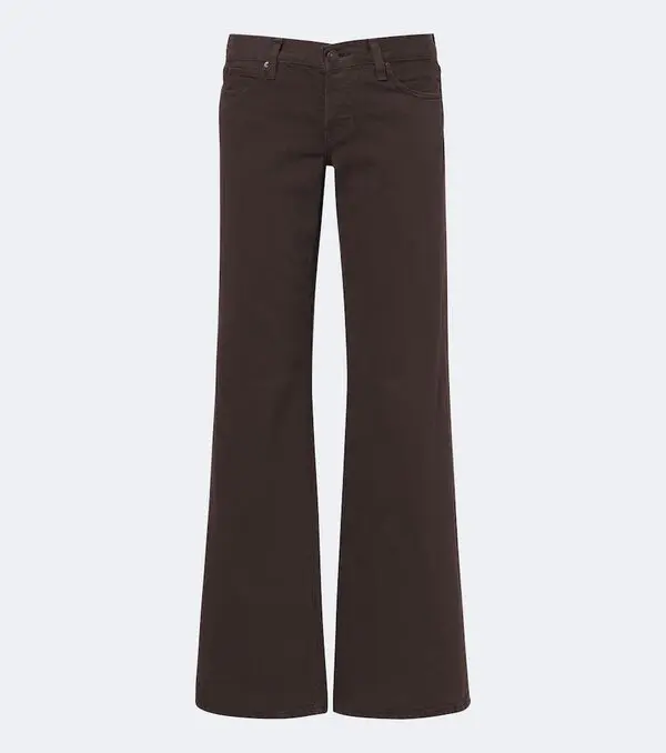 FRAME Gray Wide-leg Jeans - Brown