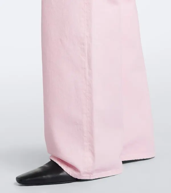 FRAME Gray Wide-leg Jeans
