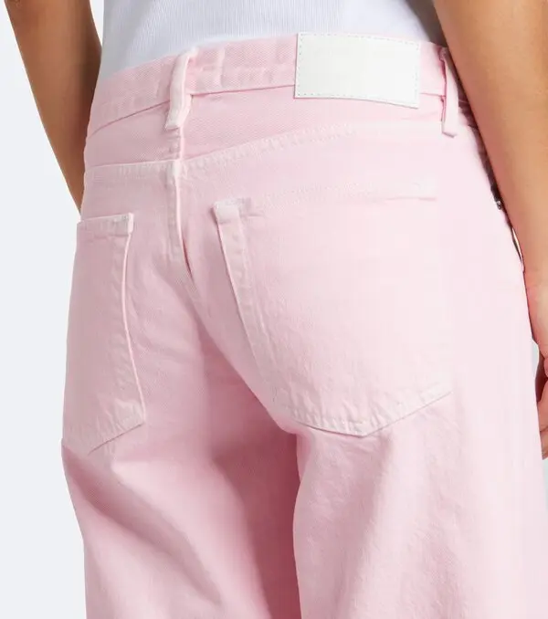 FRAME Gray Wide-leg Jeans