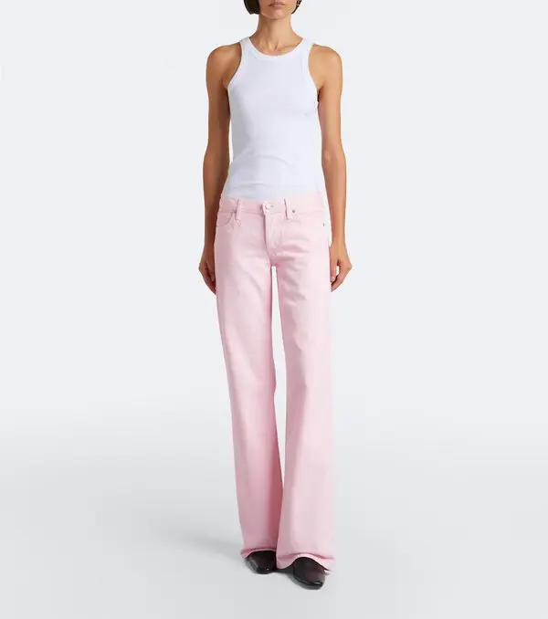 FRAME Gray Wide-leg Jeans