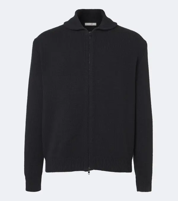 THE ROW Buffalo Wool, Silk, And Cashmere Cardigan - Black