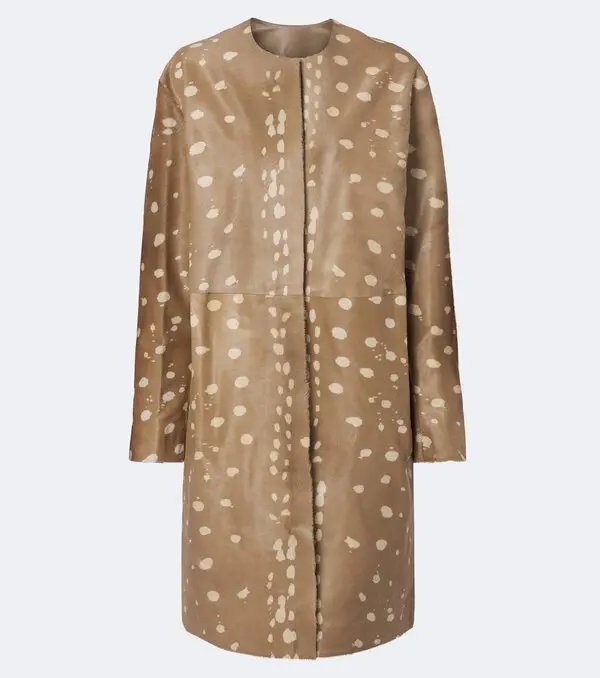 Loulou De Saison Liza Printed Leather Coat