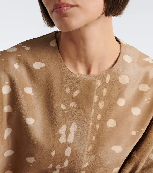 Loulou De Saison Liza Printed Leather Coat
