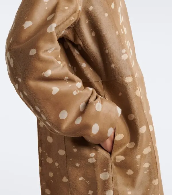 Loulou De Saison Liza Printed Leather Coat