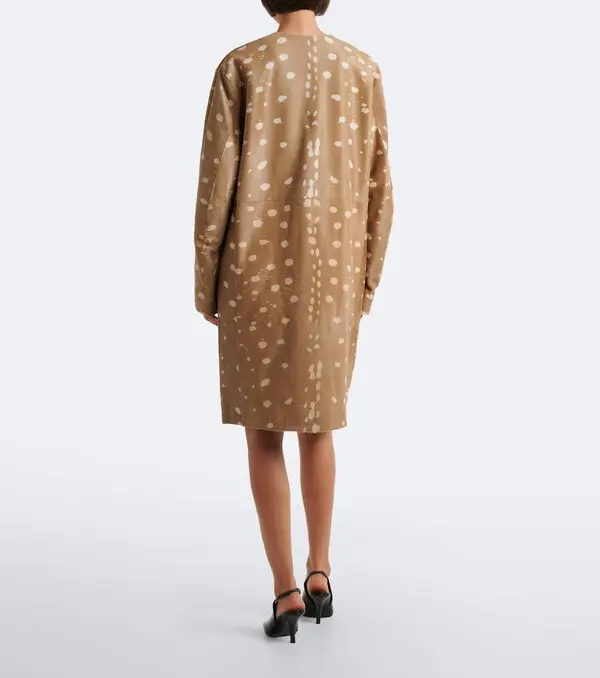 Loulou De Saison Liza Printed Leather Coat