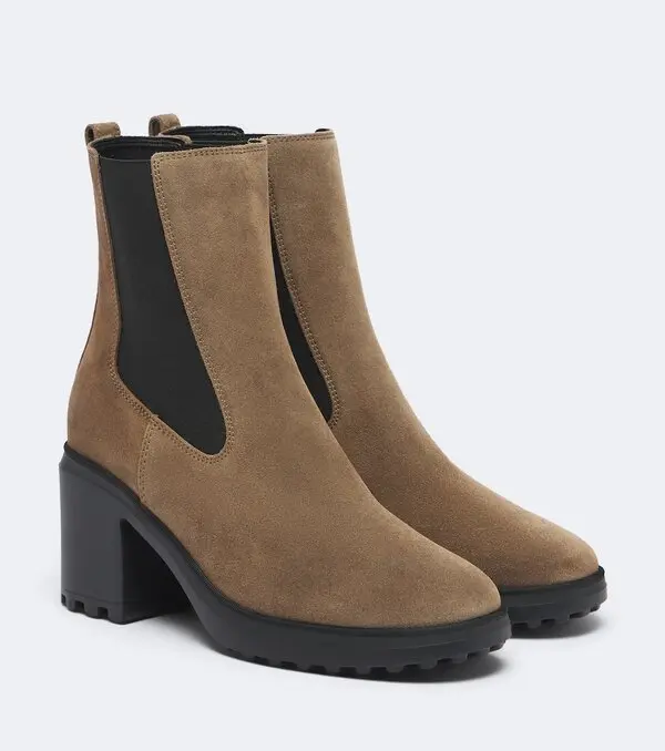 Hogan Suede Ankle Boots - Brown