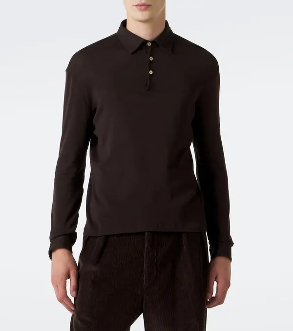 THE ROW Reyes Cotton Jersey Polo Shirt
