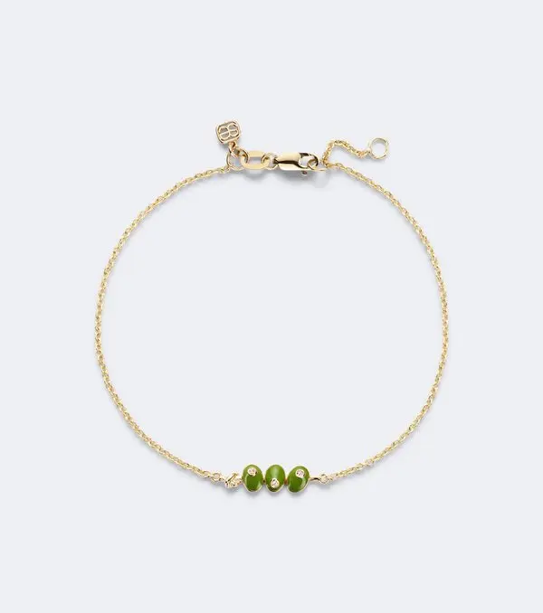SYDNEY EVAN Martini Olives 14kt Bracelet With Sapphires - Gold