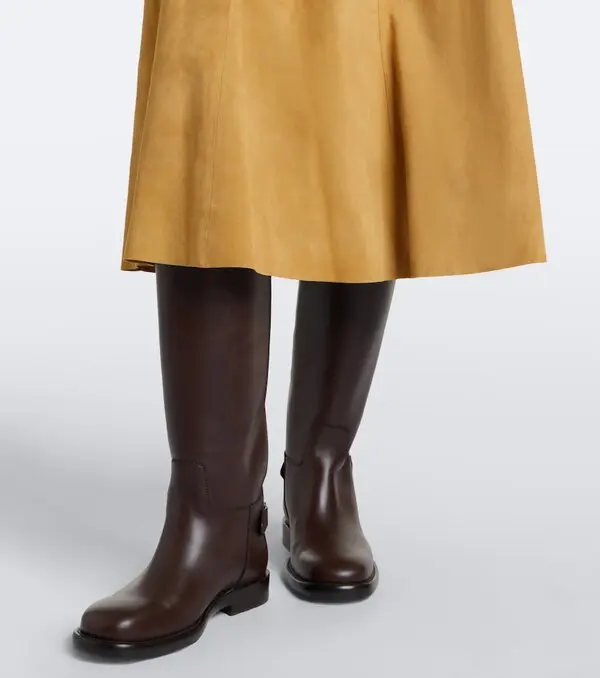 Polo Ralph Lauren Belted Suede Midi Skirt