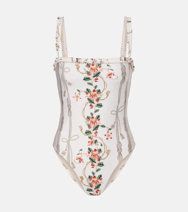 Agua Bendita Limon Embroidered Swimsuit - Multicoloured