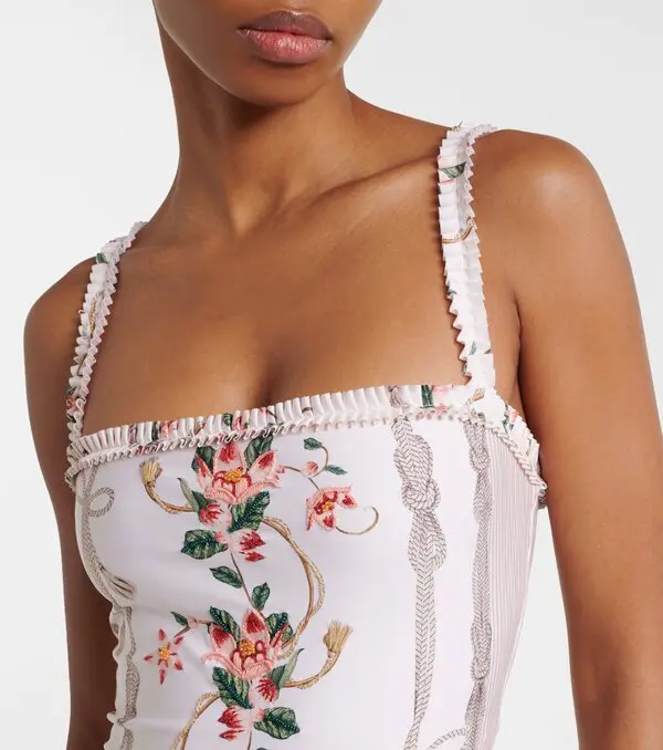 Agua Bendita Limon Embroidered Swimsuit