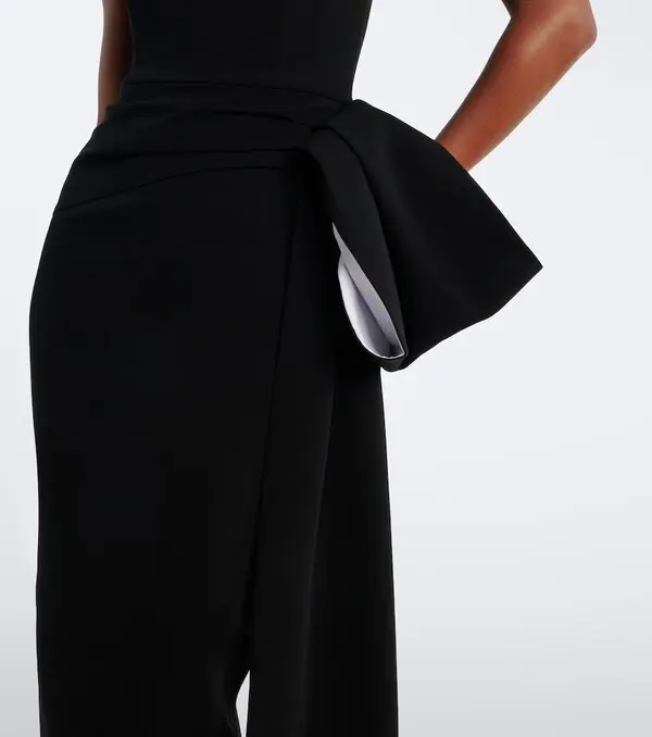 Roland Mouret Draped Strapless Crêpe Cocktail Dress