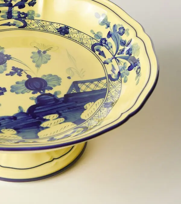 GINORI 1735 Oriente Italiano Porcelain Fruit Bowl - Yellow