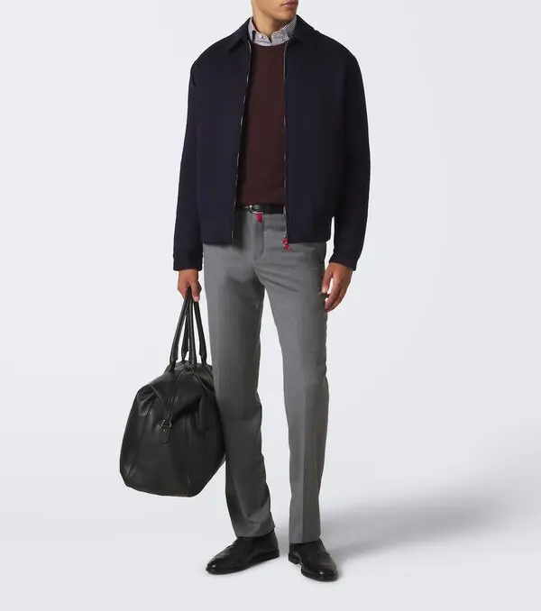 Kiton Wool Bomber Jacket