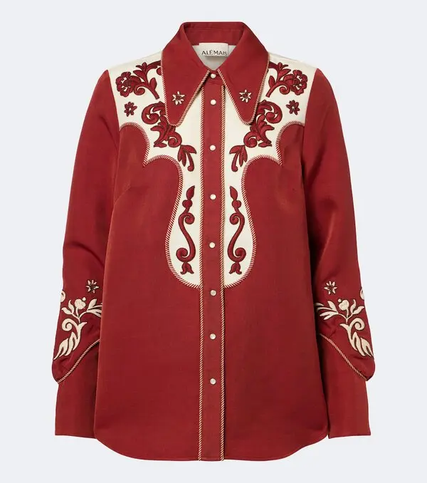 ALEMAIS Alémais Duke Embroide Wool-blend Shirt