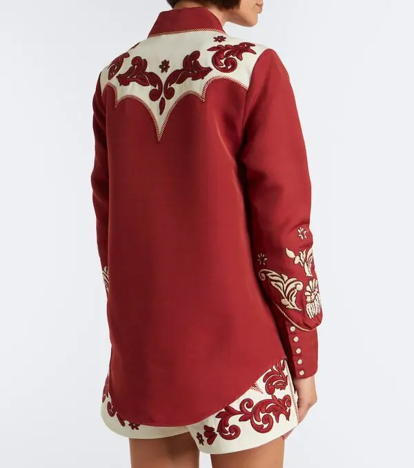 ALEMAIS Alémais Duke Embroide Wool-blend Shirt