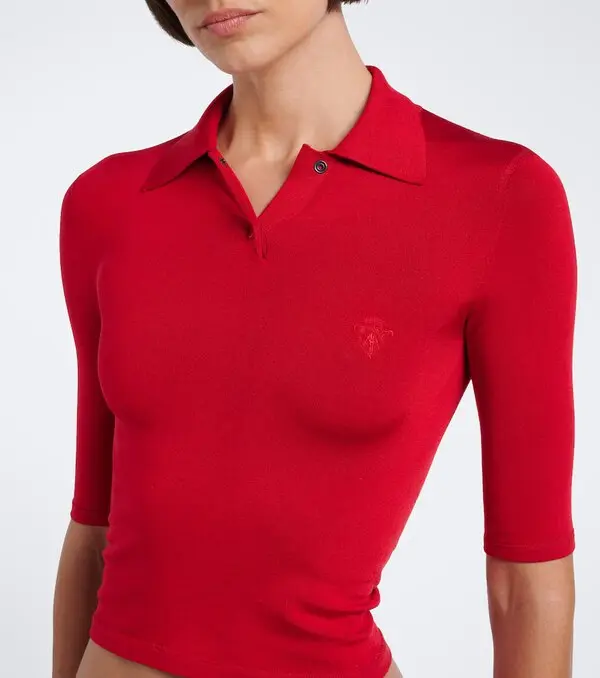 Gucci Knitted Silk-blend Polo Sweater