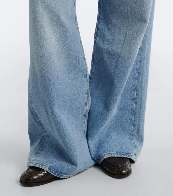 FRAME Crossover Wide-leg Jeans In Dodger Wash